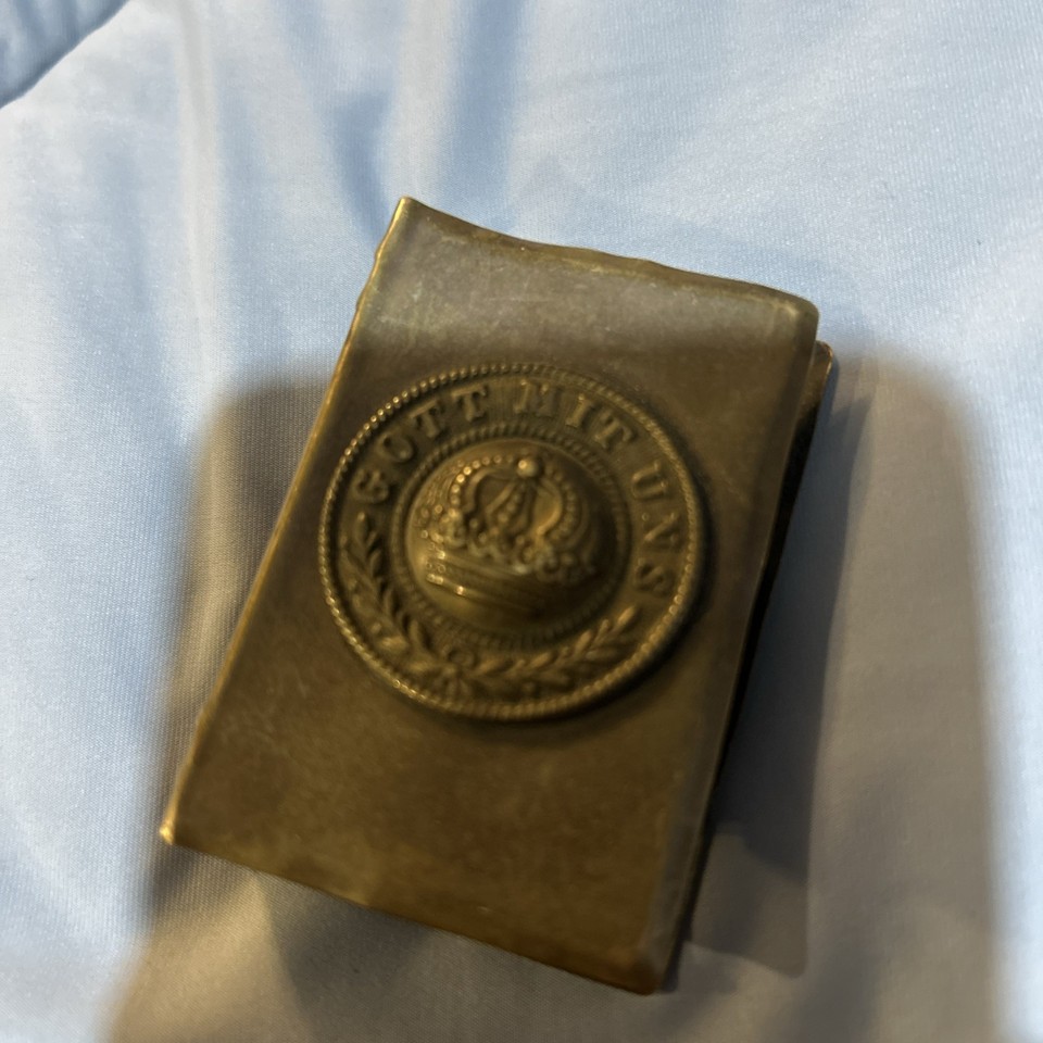 Vintage WW1 German Brass Match Box Book Holder GOTT MIT UNS | eBay