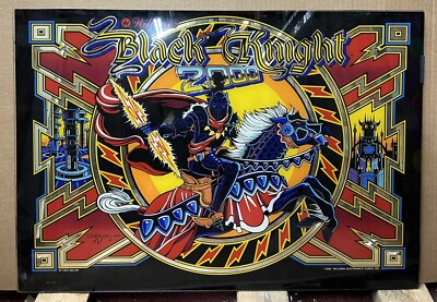 1989 Williams Black Knight 2000 Pinball Backglass | eBay