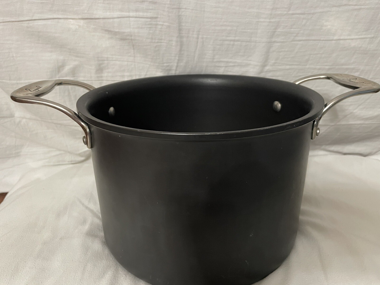 Emeril All Clad 6 Qt. Stock Pot & 3 1/2 Qt. Pot Excellent Condition | eBay