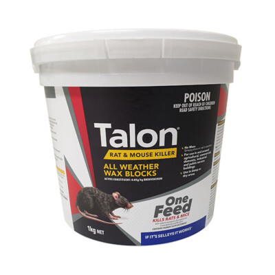 TALON All Weather Wax Blocks - 1kg - Control Rats & Mice, Fast & Free ...