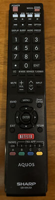 Original Sharp LCD TV Remote Control LC-55Q7040U LC-55Q7530U LC-55UB30U ...