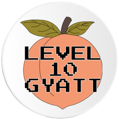 Level 10 Gyatt - Circle Sticker Decal 3 Inch - Funny Humor Meme Rizz ...