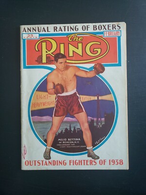February 1939 The Ring Boxing Magazine Melio Bettina cover JOE LOUIS ...