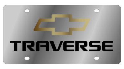 Chrome Chevrolet Traverse Logo Emblem Premium Steel License Plate 3D ...