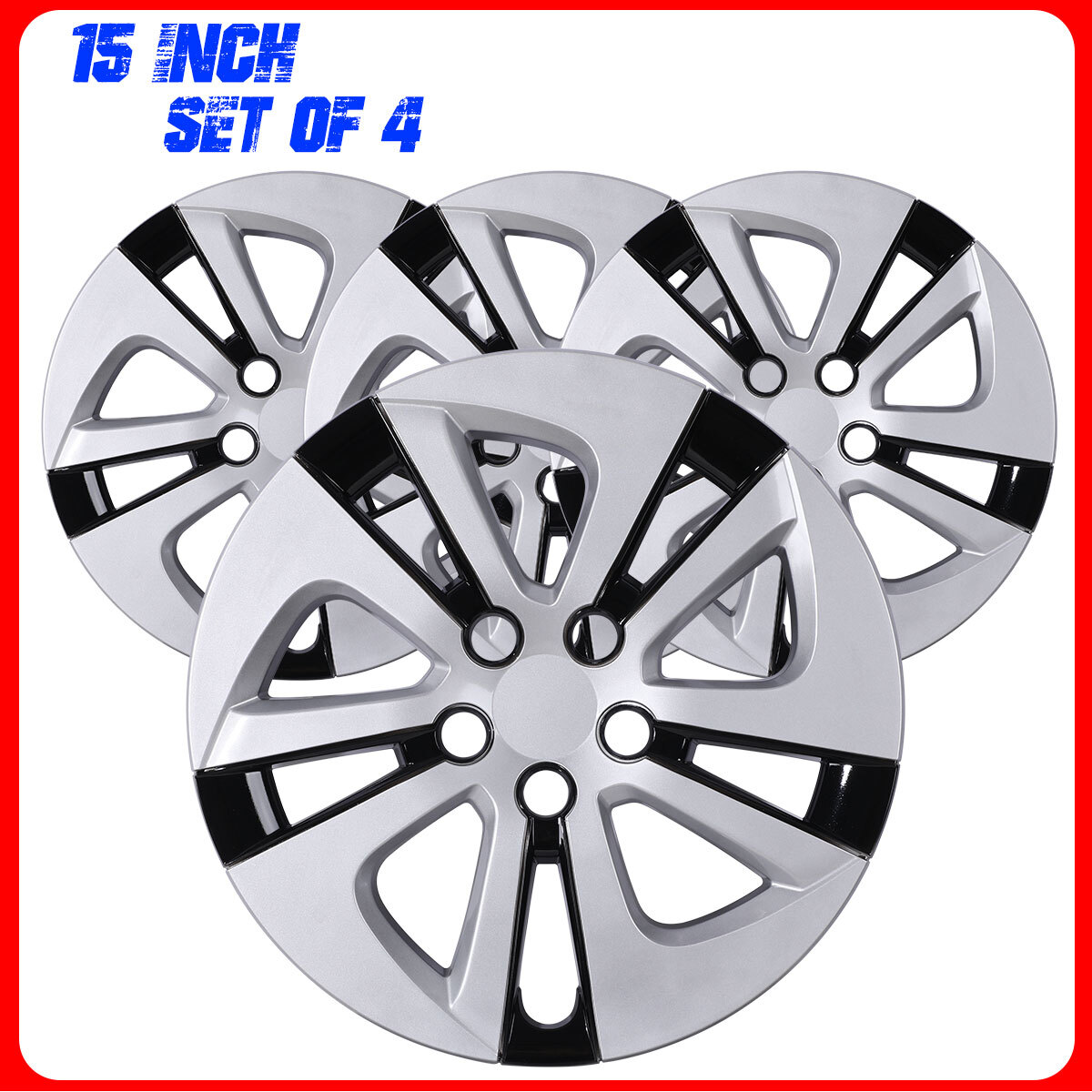 4PCS 15" Wheel Cover Fits 2016-2022 Toyota Prius Hub Caps Full Rim Snap ...
