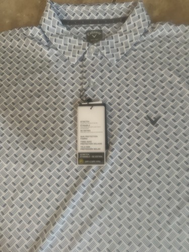NWT Callaway XXL 2XL UPF Moisture Wicking Golf Shirt Graphic Bright ...