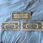 2 Red Ink 2 Dollar Bills From 1963 And 1 Funny Back 1 Dollar Bill From ...