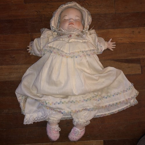 3 Faced Bisque Baby Doll Crying Sleeping Happy Creepy Porcelain 18” | eBay