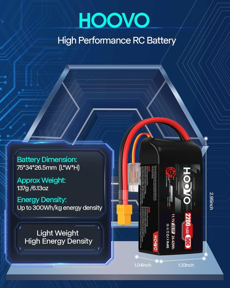 3S Lipo Battery 2200 mAh 11.1 V 50C SoftCase Short Battery Lipo Battery | eBay UK