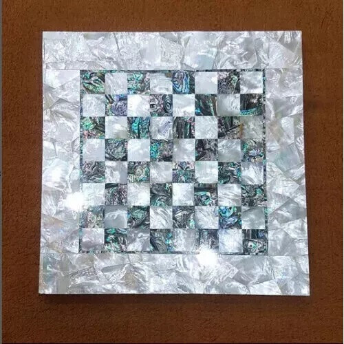 12" Luxury Chess Set Abalone Shell Gemstone Handmade Morden Art Home ...