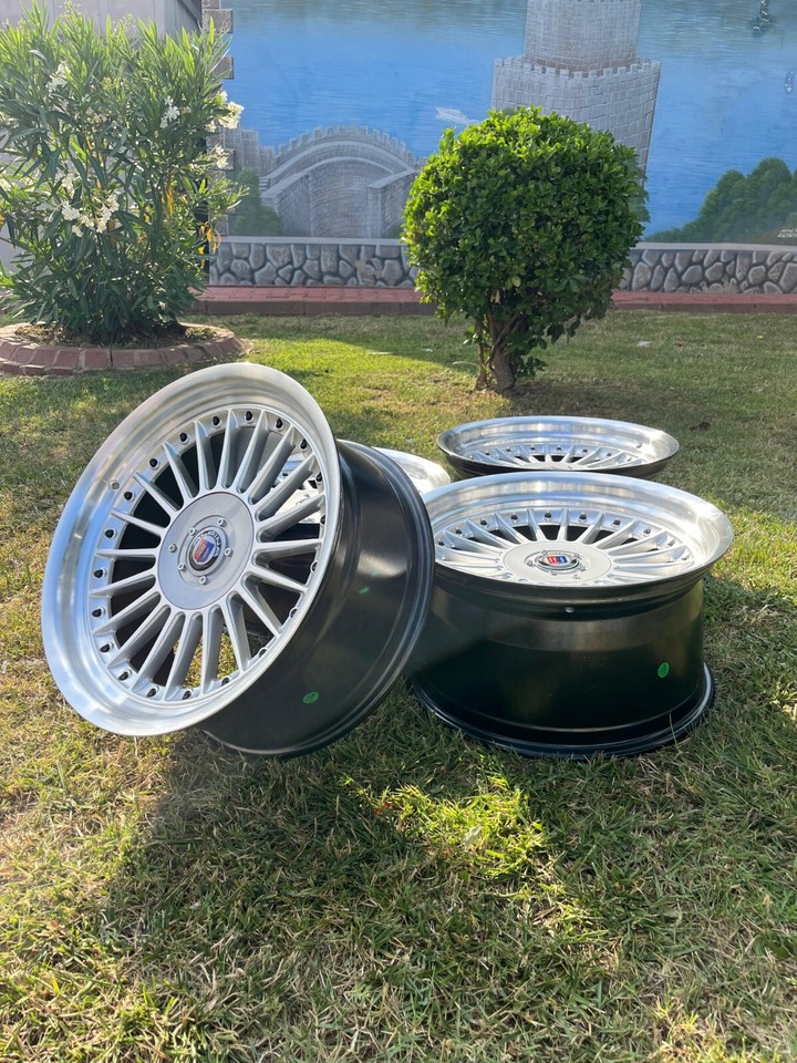 ALPINA Style Wheels 17x8/9 Deep Dish Silver Rims 4x100 for BMW E30 ...