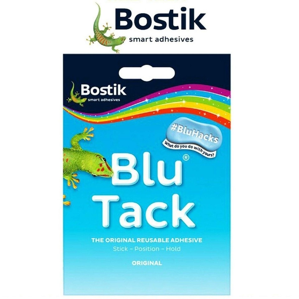 Adhesive BLU TACK Original Bostik Reusable Sticky Blue Home School ...