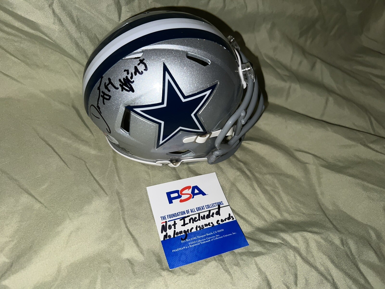 DeMarcus Ware Autographed Signed Dallas Cowboys Mini Helmet Star HOF ...