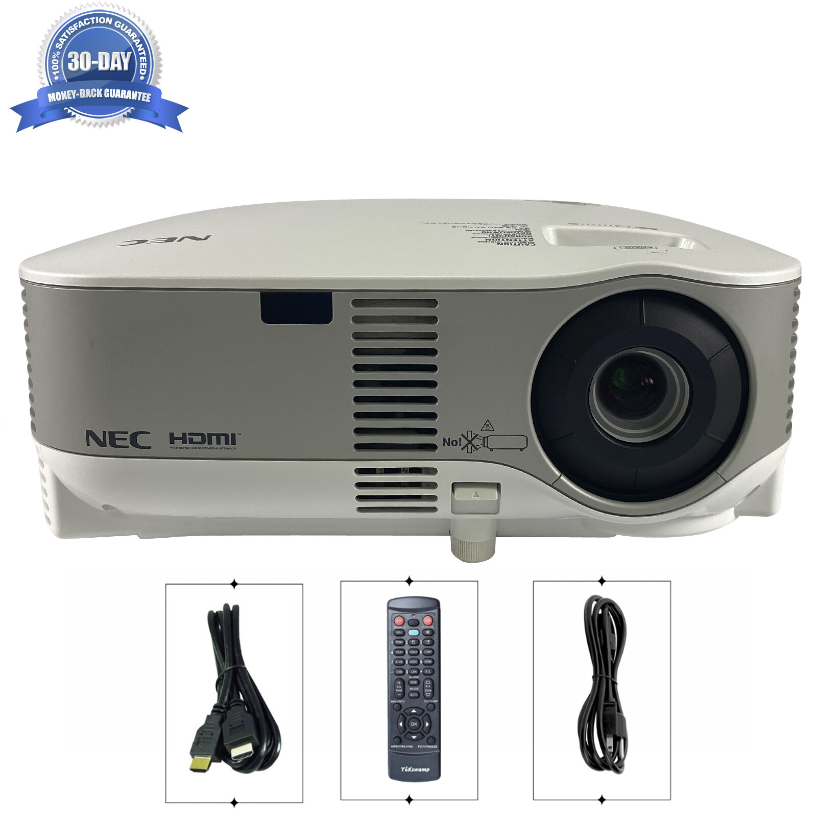 NEC NP905 3LCD Projector Refurbished 3000 ANSI HDMI HD 1080p w/Remote ...