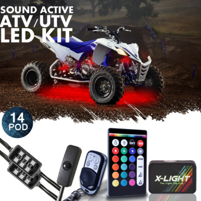 Universal ATV 4 Wheeler LED NEON Glow Lighting Kit Quad Dune Buggy UTV ...