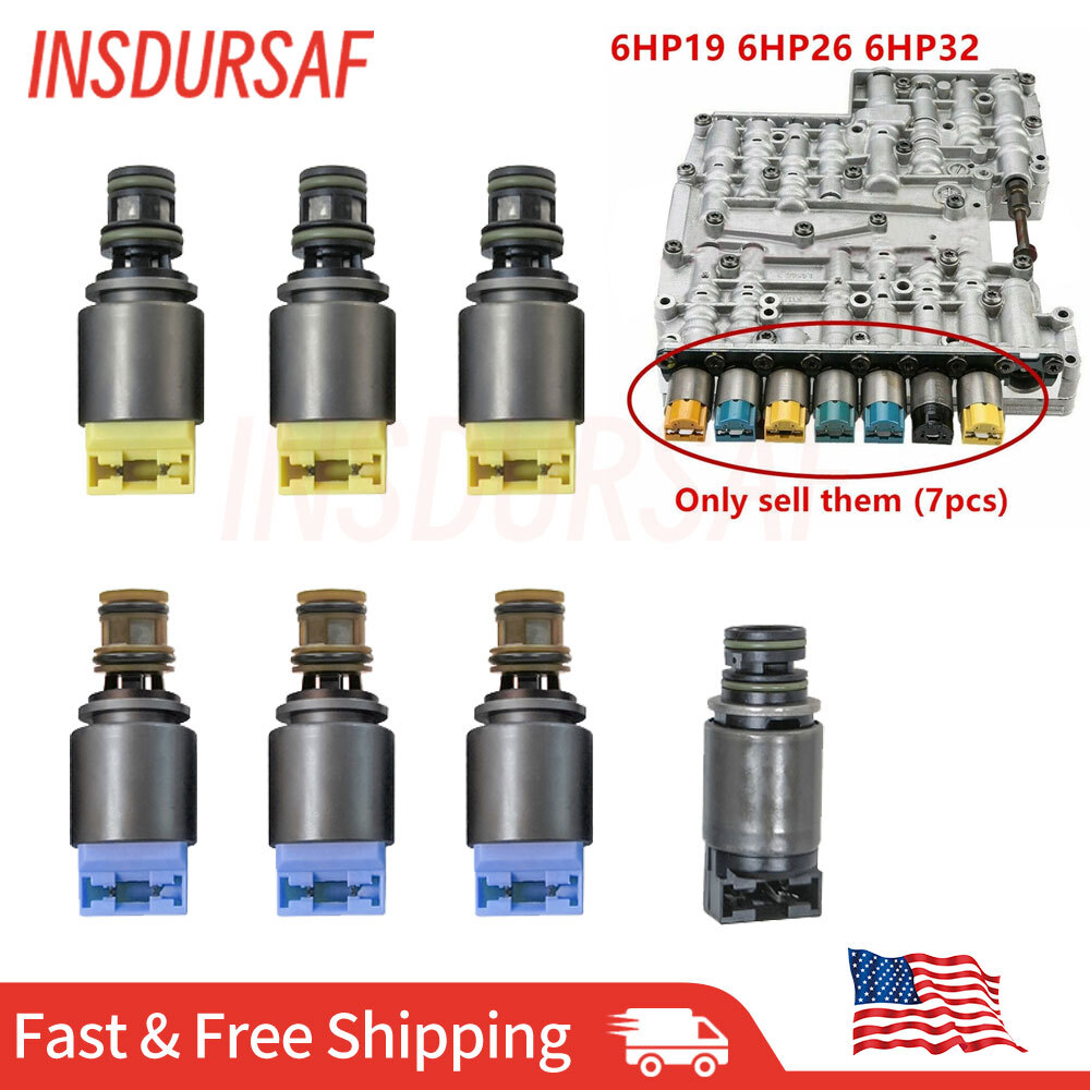 7 PCS Transmission Solenoid Set ZF6HP19 6HP19 ZF6HP26 6HP26 6HP32 For ...