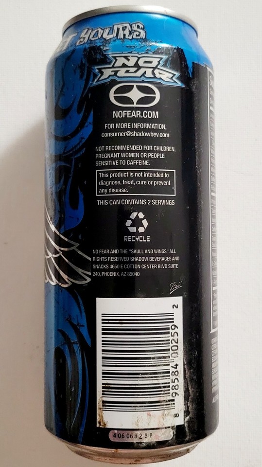 2006 16 oz. Sobe NO FEAR Sugar Free Energy Drink (FULL CAN) | eBay