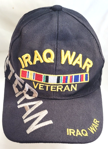 Cursedi Iraq War Veteran Hat Cap Men's Adjustable Black Embroidered One ...