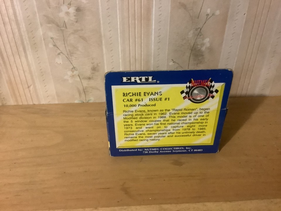 ERTL Modified Legends Die Cast issue#1 Richie Evans car by Nutmeg car ...