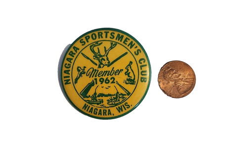 VTG Niagara Wisconsin 1962 Sportsmens Club Member Badge Button | eBay