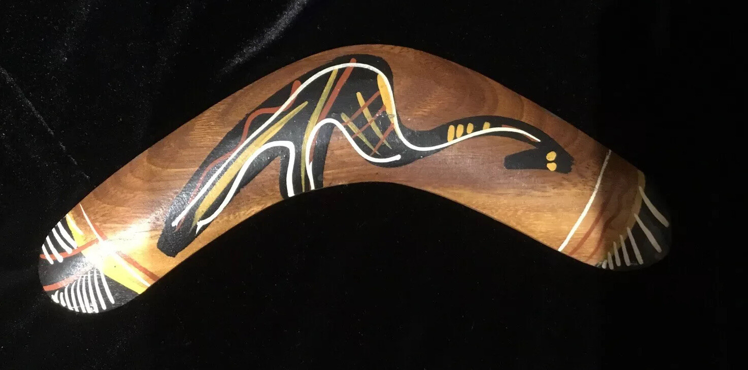 Great Certified Aboriginal Boomerang By Aborigines Of Qld | eBay