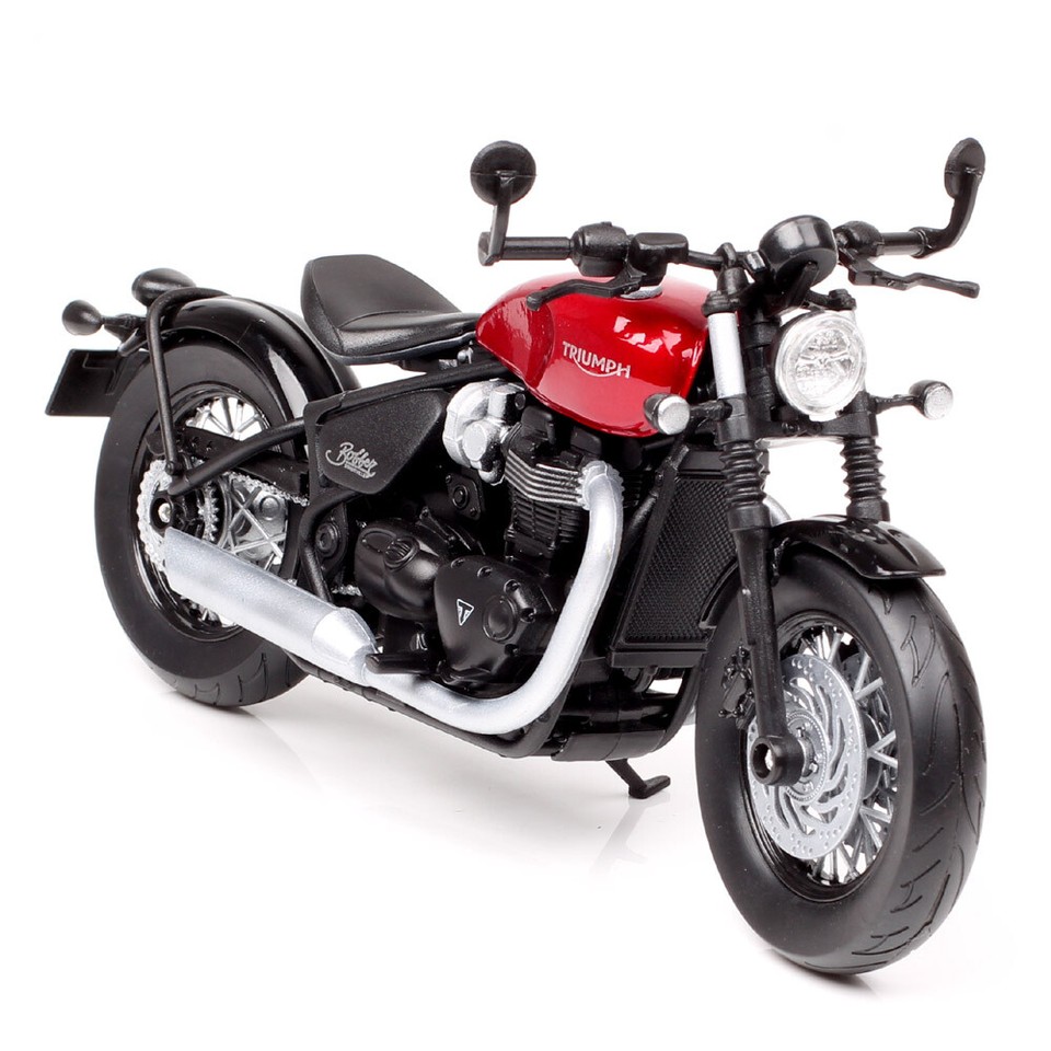 Welly 1/12 Scale Triumph Bonneville Bobber Motorcycle Model Diecast Toy ...