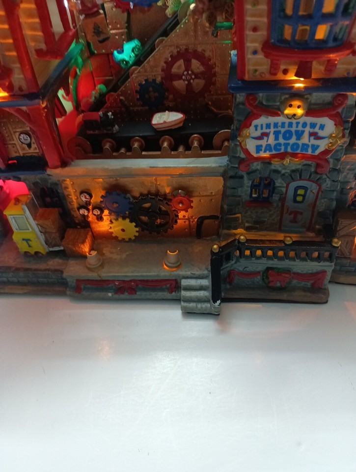 Lemax TINKERTOWN TOY FACTORY Music LED Lights Animated Dept Carole ...