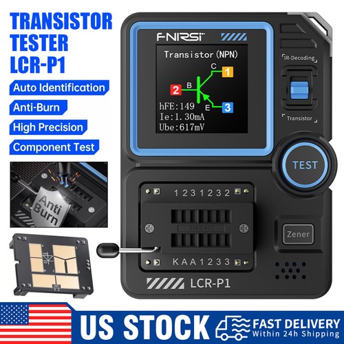FNIRSI LCR-P1 Transistor Tester Diode Triode MOSFET NPN PNP SMD LCR ESR ...