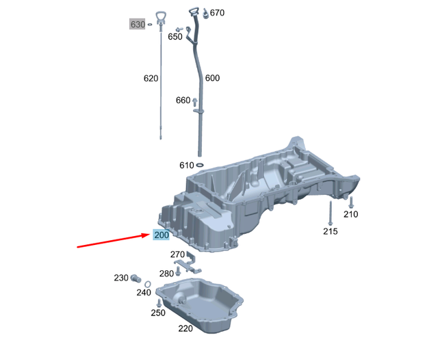 MERCEDES-BENZ E W213 Oil Pan Upper Part A2740144800 GENUINE for sale ...