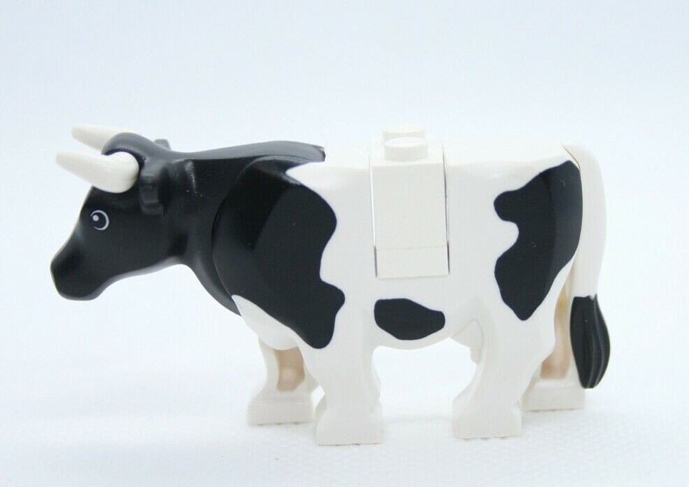 NEW Lego Cow Calf - Brown Black and White Medium Nougat Tan Farm Animal ...