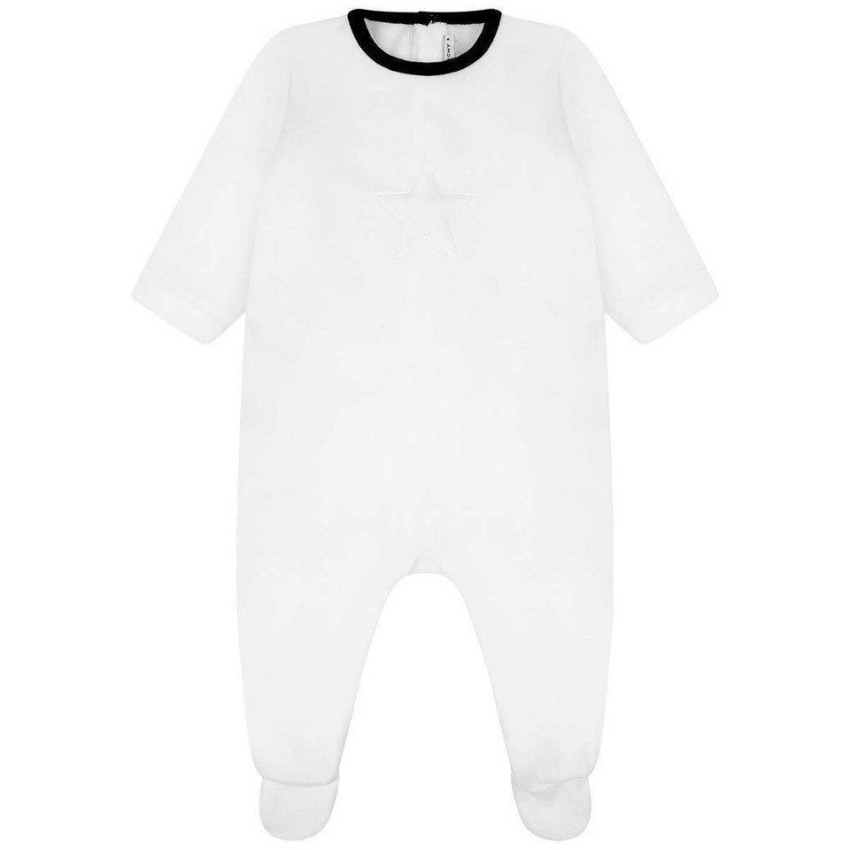 NWT NEW Givenchy Baby Boys girls white black logo footie romper hat 3pc ...