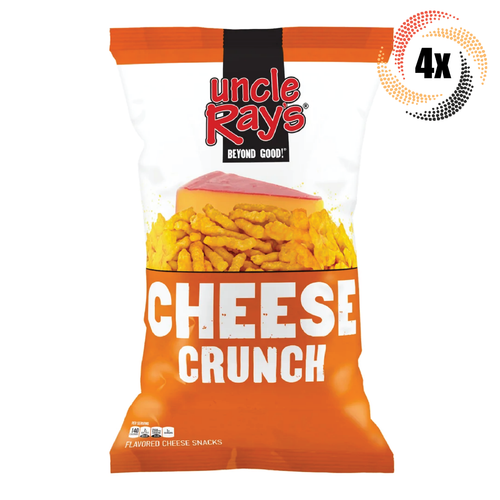 4x Bags Uncle Ray's Cheese Crunch Flavored Snack Chips | 3.62oz | Fast ...
