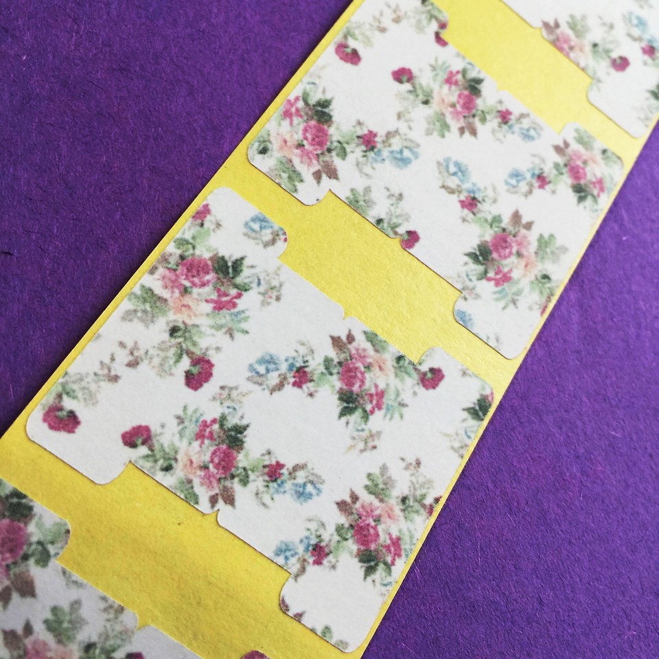 Mini Page Tab Label Divider Index Sticker Planner Journal Floral ...