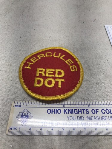Hercules Red Dot Embroidered Patch Reloading Ammo Hunting | eBay
