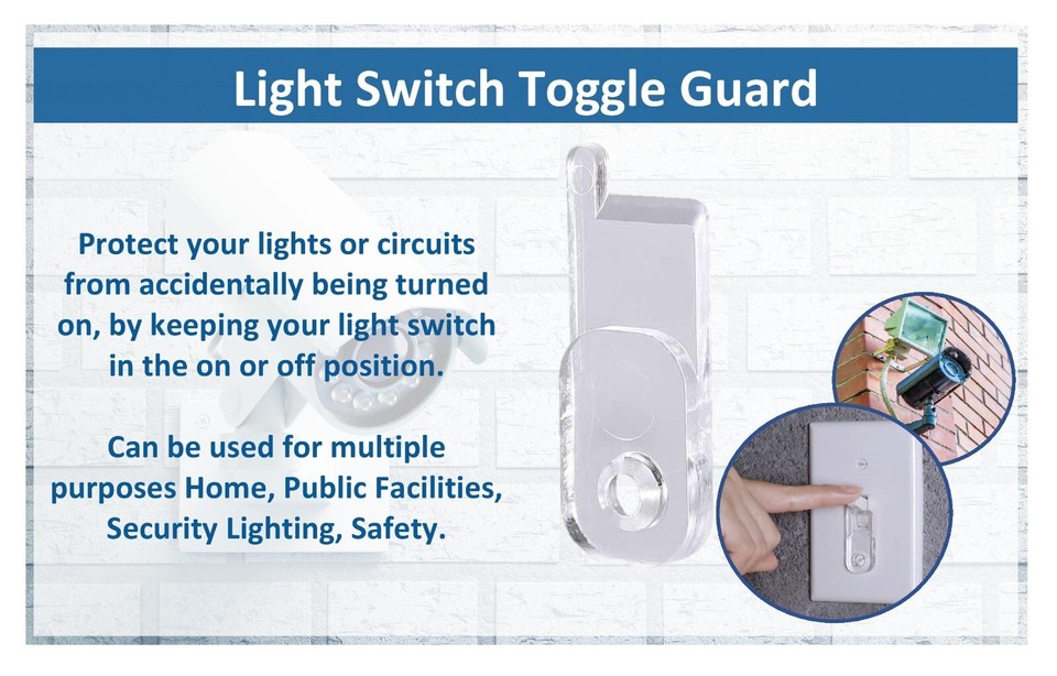 6PK Clear Toggle Switch Cover Guard Keep Light Switch ON Off protects ...