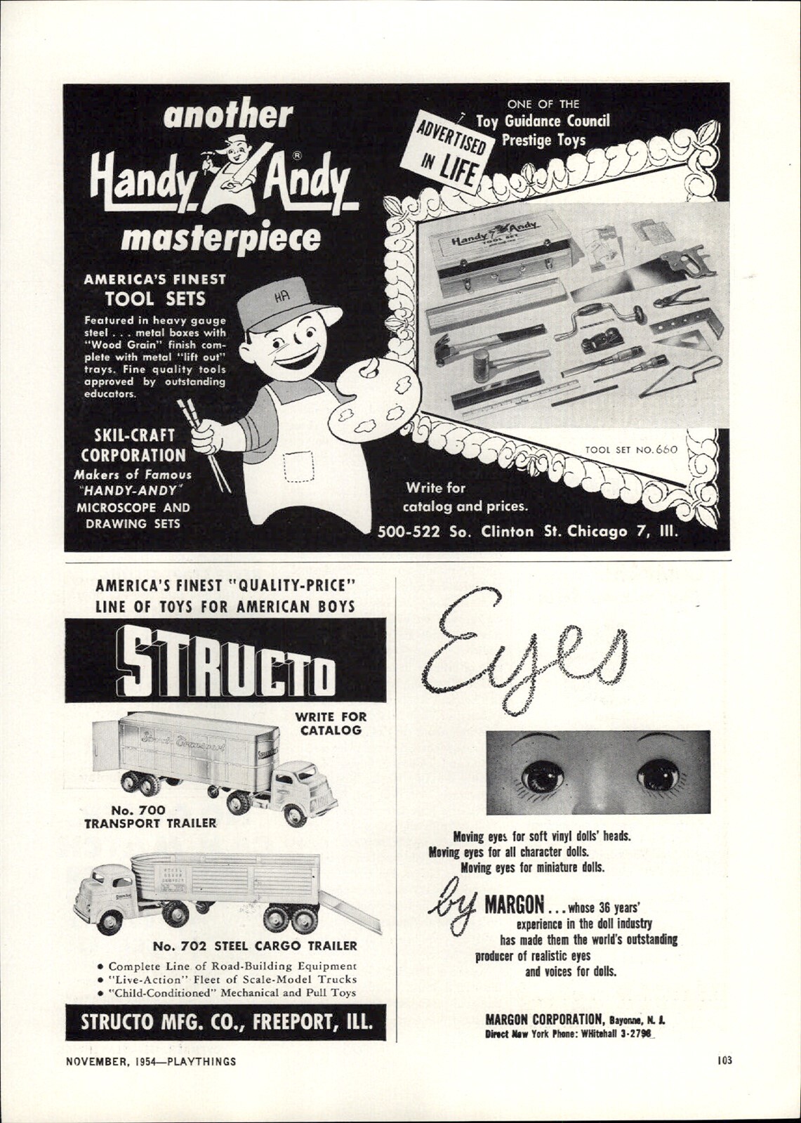 1954 PAPER AD Handy Andy Tools Toy Structo Transport Trailer Cargo | eBay