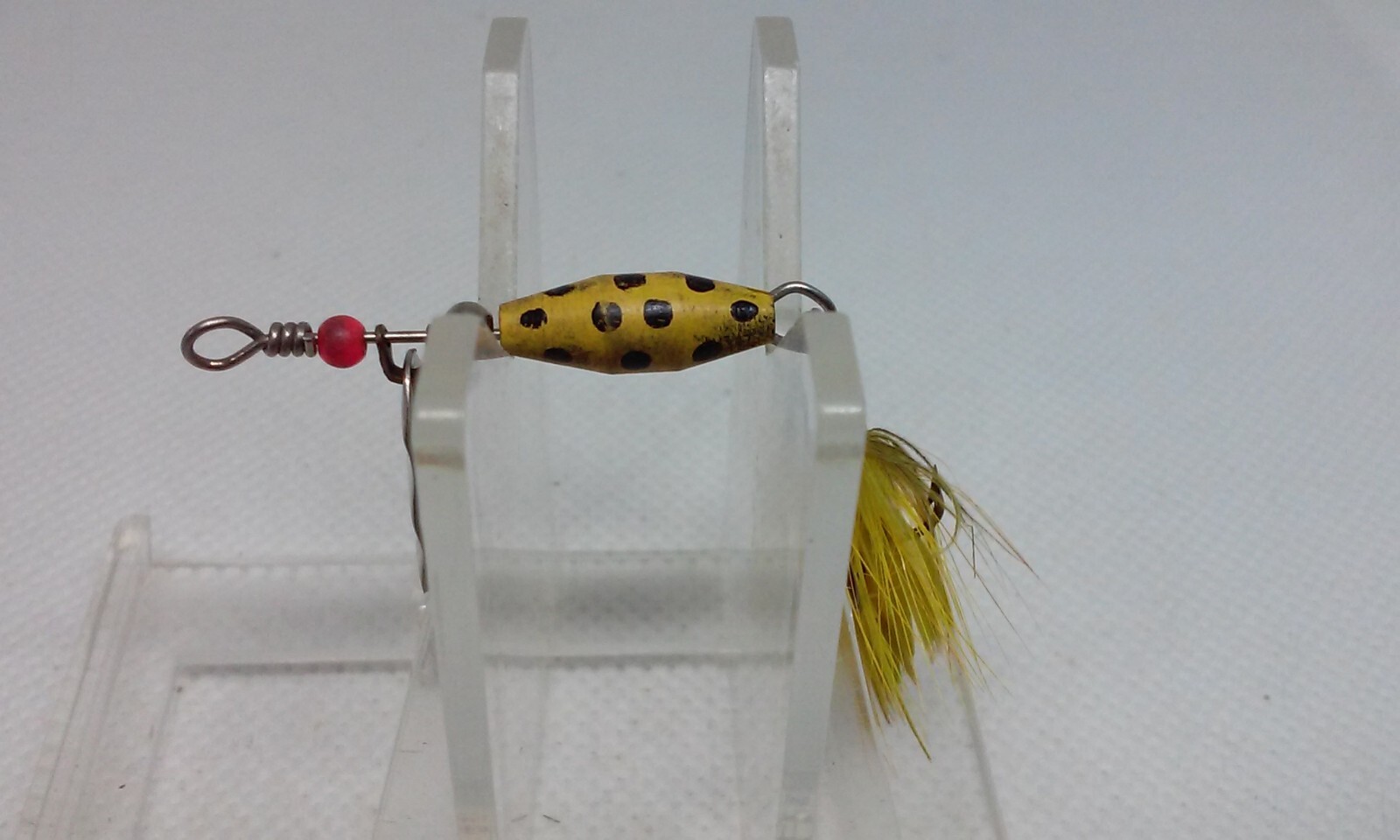 Vintage Glen L Evans SHYSTER Yellow/Black 5/8" Inline Spinner Fish 1 ...