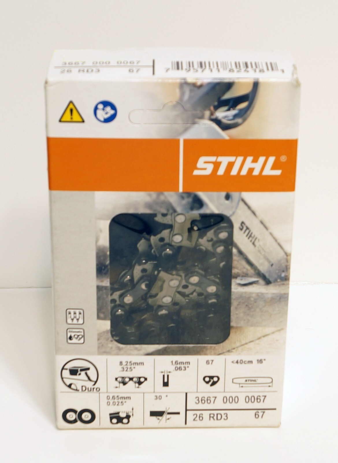 26RD3 67 STIHL NEW CHAIN SAW 16in. .325" 1.6mm/.063 67 40cm/16" BLADE ...