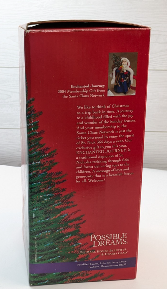 Clothtique Santa "Enchanted Journey" Blue Robe Christmas Figurine w/box ...