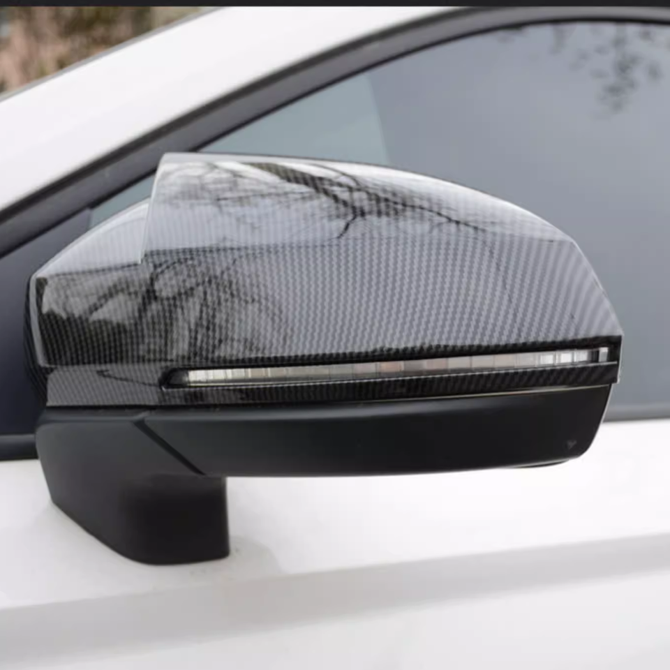 PAIR Carbon Look Side Mirror Caps For VW Tiguan Facelift 21-23 W ...
