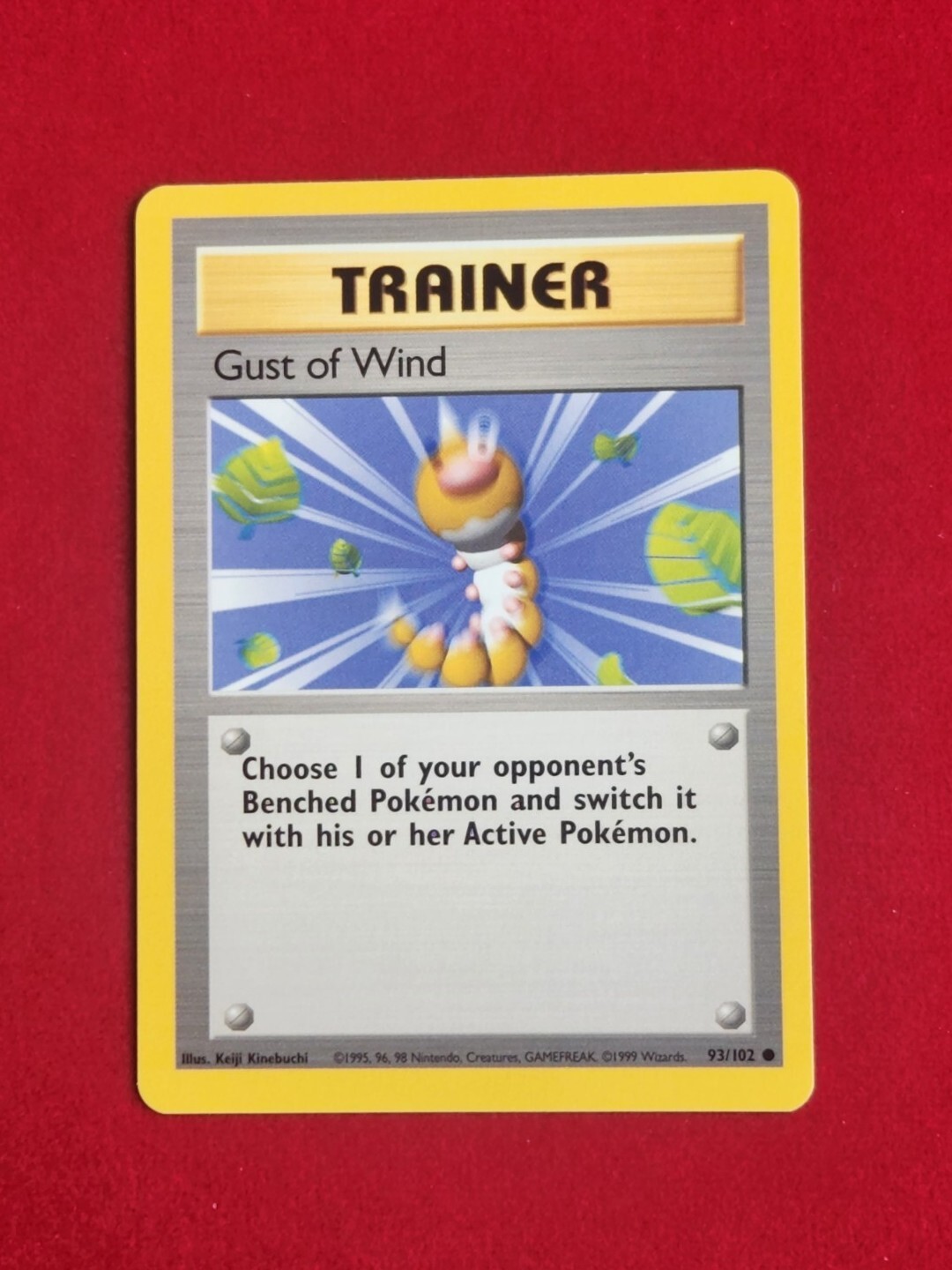 Pokémon TCG Gust of Wind Base Set 93/102 Regular Unlimited Common ...