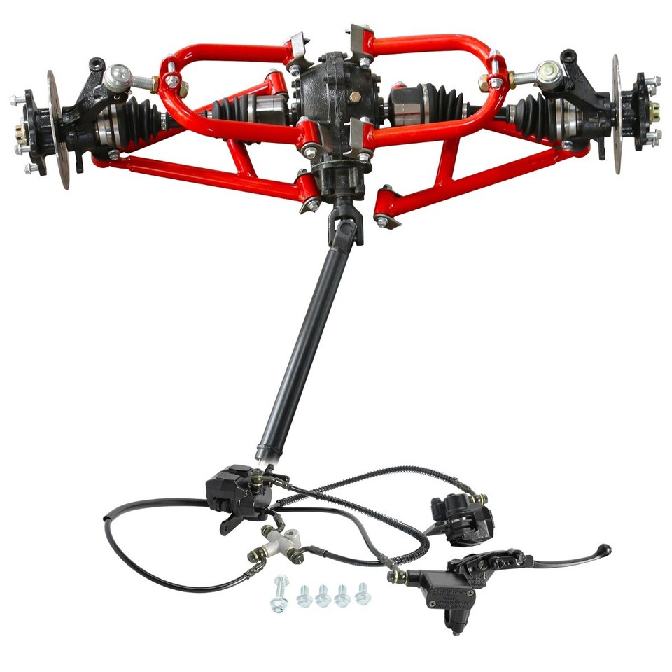 4WD Front Drive Shaft CV Axle SwingArm Brake Assembly DIY Kit Go Kart ...