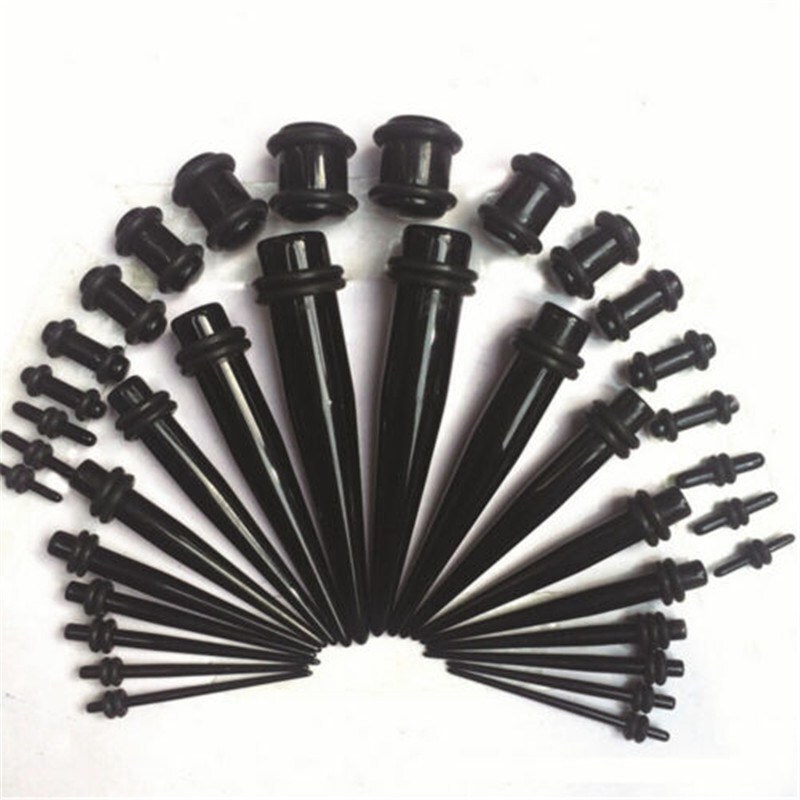 36Pcs Taper Stretcher Acrylic Set Stretching Kits Expander Gauges Ear ...