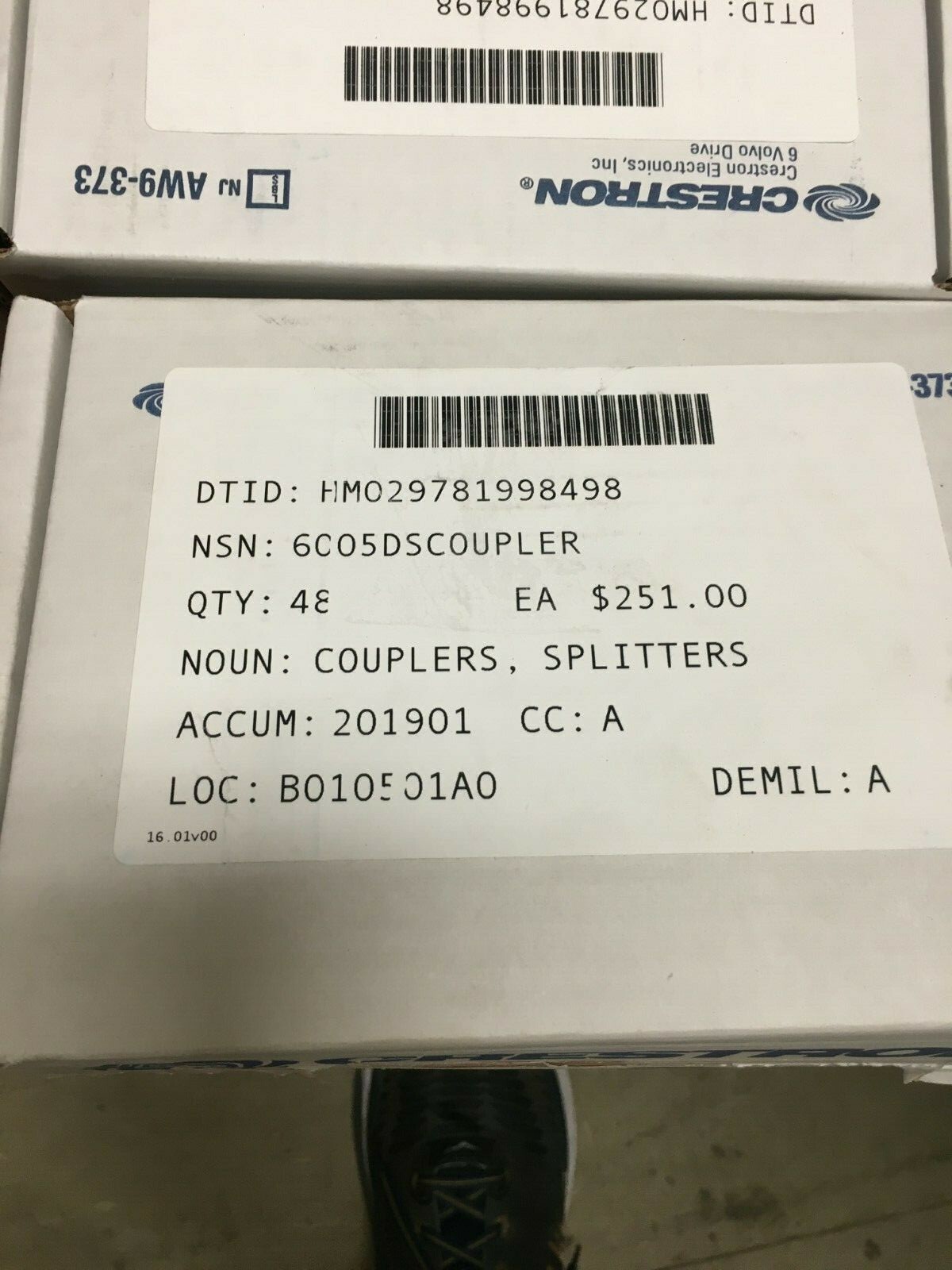 Crestron DM-8G-CONN-100 Connectors for DM-CBL-8G DigitalMedia 8G Cable ...