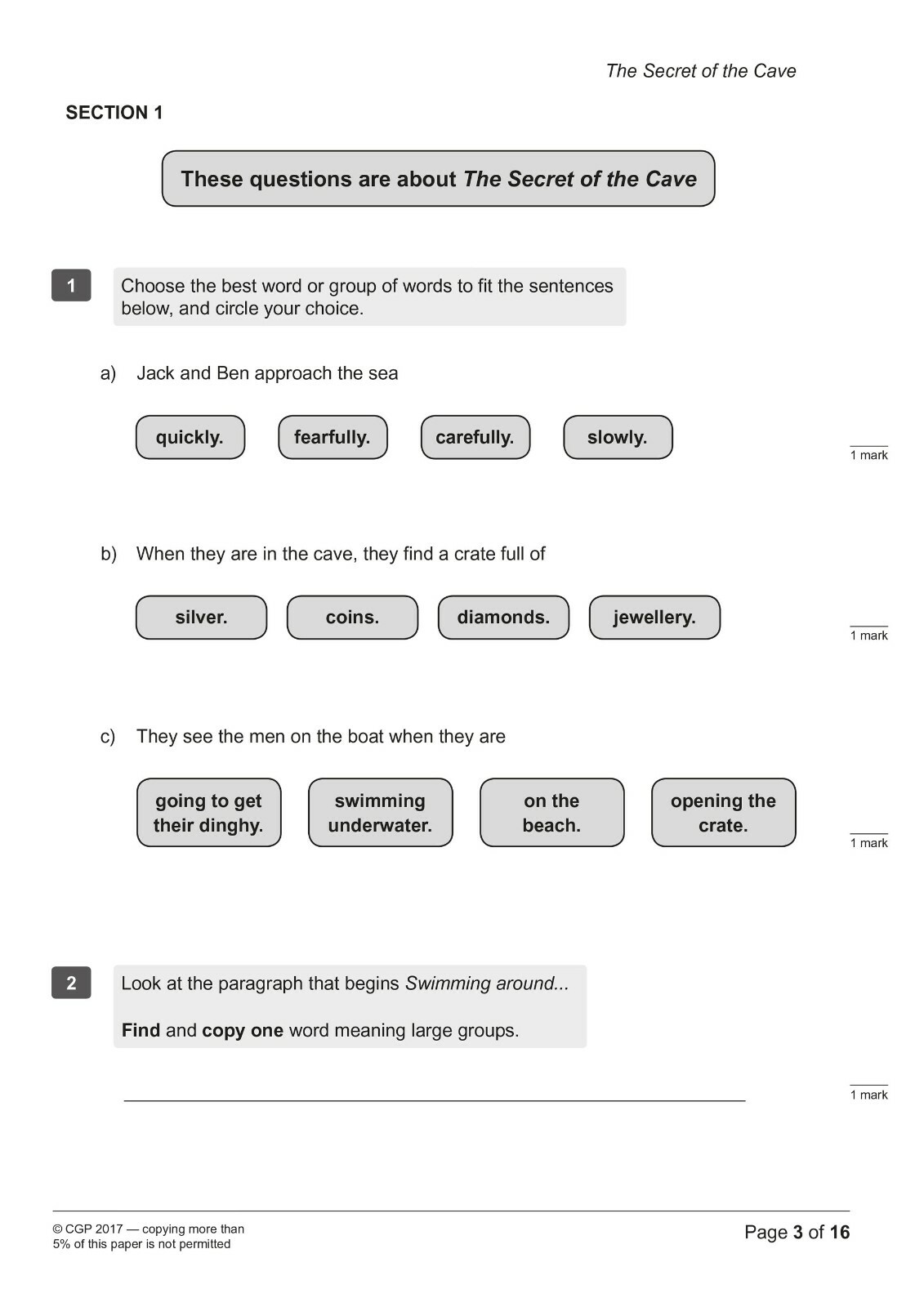 KS2 Maths and English SATS Practice Papers Pack 1&2 with Answer CGP Key ...