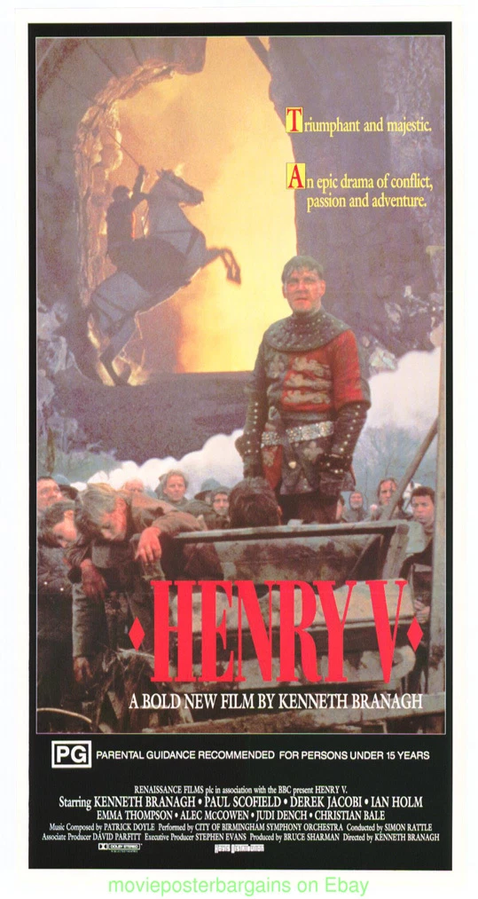 Henry V Movie Poster Showing