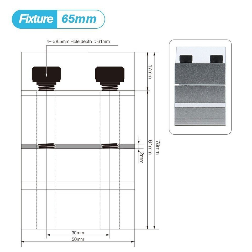 CNC Spindle Clamp Fixture Inner Dia 52mm 65mm 80mm Motor Aluminium ...