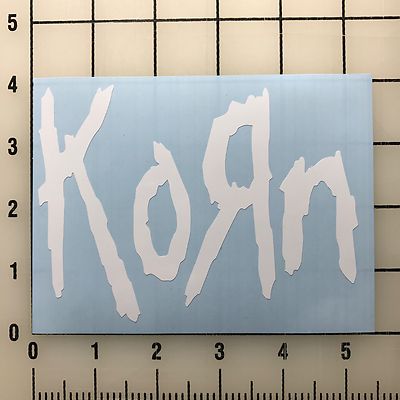 Korn Logo 5" Wide White Vinyl Decal Sticker - BOGO | eBay