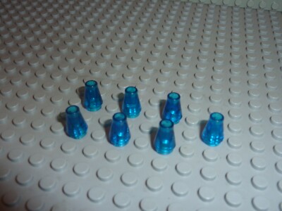 7 x TrBlue Cones ref 4589 LEGO / Sets 6990/6959/7690/6939/6969/7775 ...
