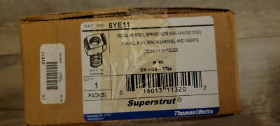 T & B Superstrut Reuglar 5YE11 Steel Spring Nuts Galvanized Zinc (Lot ...